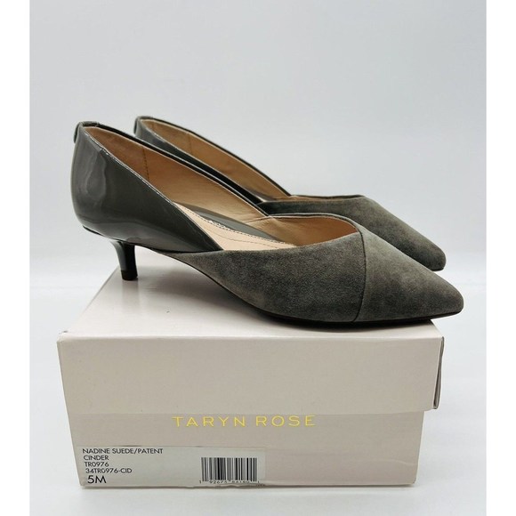 Taryn Rose | Shoes | Taryn Rose Womens Nadine Suede Leather Pointed Toe Pumps Cinder Us 5b ...